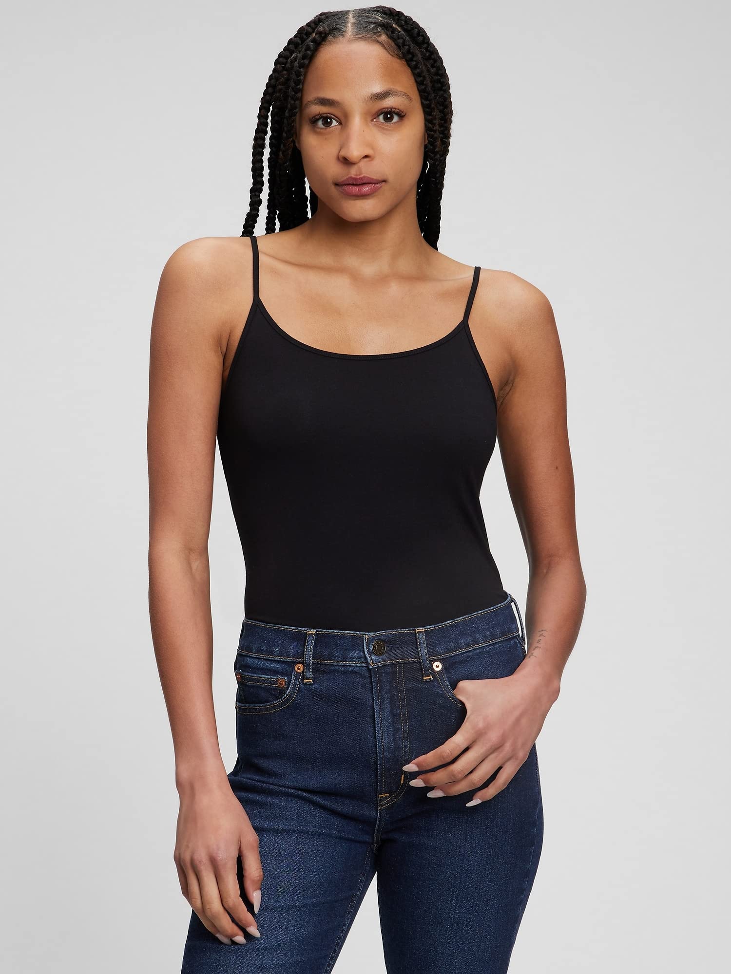 GAP Womens Scoopneck Layering Cami Shirt, Multi, Large US