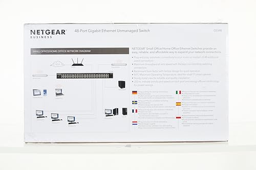 NETGEAR 48 Port Gigabit Network Switch (GS348) Ethernet Switch - Desktop or Rackmount, and Limited Lifetime Protection