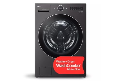 LG WM6998HBA Ventless Washer/Dryer Combo LG WashCombo All-in-One 5.0 cu. ft. Mega Capacity with Inverter HeatPump Technology and Direct Drive Motor