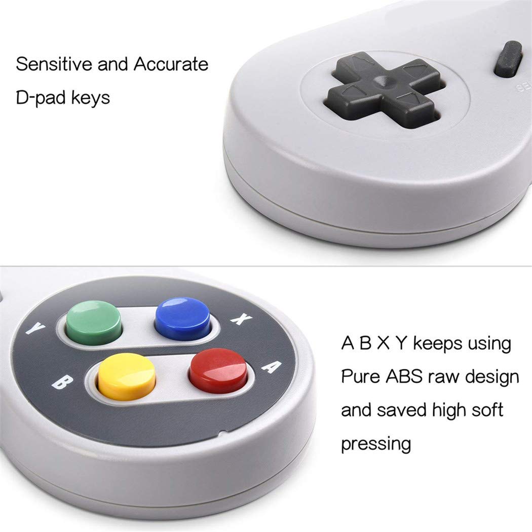 Cotchear 2 Packs USB Wired Controller for for Classic Super Nintendo NES SNES Game Pads for Windows PC Computer Control