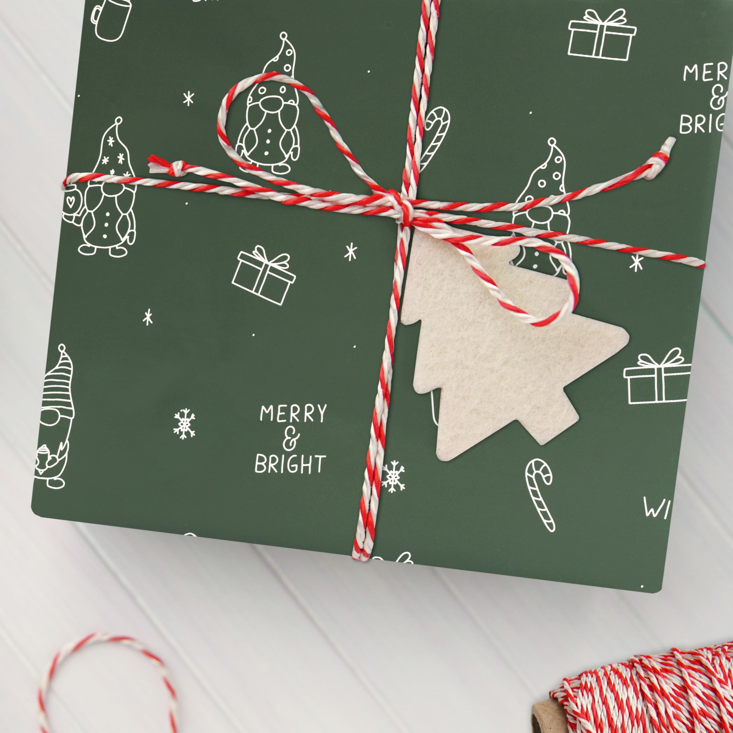 Beautiful Christmas Gift Wrapping Paper Rolls - Set of 3 Quality Paper Rolls With Cute Designs For Small & Medium Size Gifts - Add a Touch of Magic to Every Gift You Wrap - 17 in x 120 in Per Roll