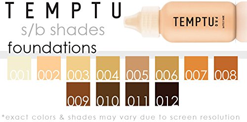 TEMPTU S/B Silicone-Based Airbrush Foundation, Blush, Highlighter Set: Long-Wear Makeup, Buildable Coverage Healthy, Hydrated Glow Luminous, Dewy Finish for All Skin Types, 12 Shades