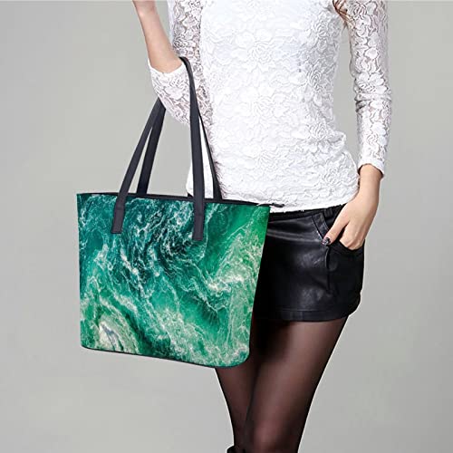 Whirlpools of The Maelstrom Women's Tote Bag PU Leather Shoulder Bag Handbags Purse For Work Shopping Travel