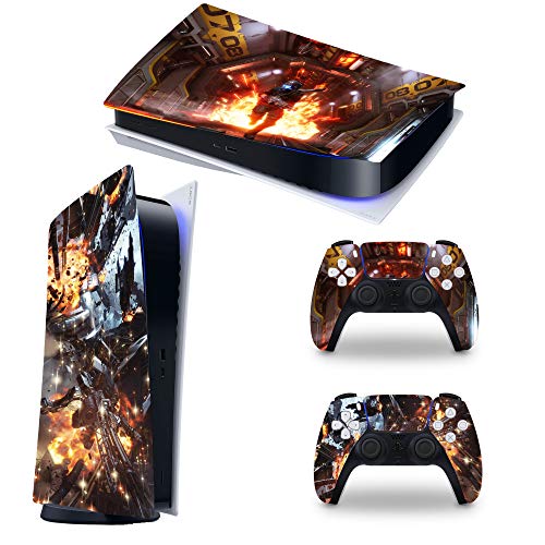 Air Battle - PS5 Standard Edition Skin Console and 2 Controller, Vinyl Decal Sticker Full Cover Protective