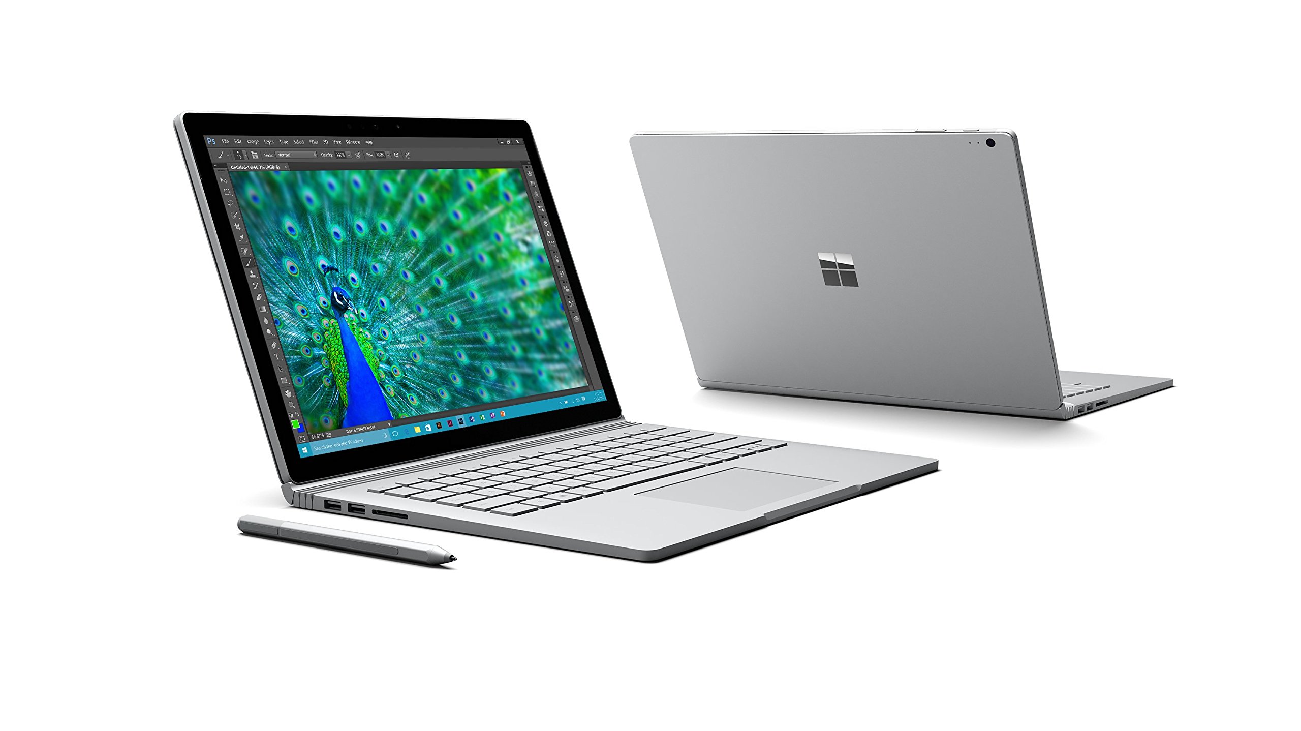 Microsoft 13.5" Touchscreen Surface Book - QWERTY UK (Intel Core i7, 8GB RAM, 256GB SSD, Windows 10 Pro) - International Version with No Warranty (Silver)