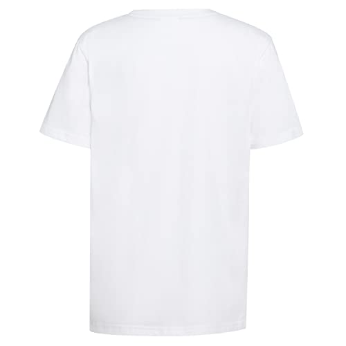 adidas Boys' Short Sleeve Cotton Graphic Novelty T-Shirt, White, Small (8)