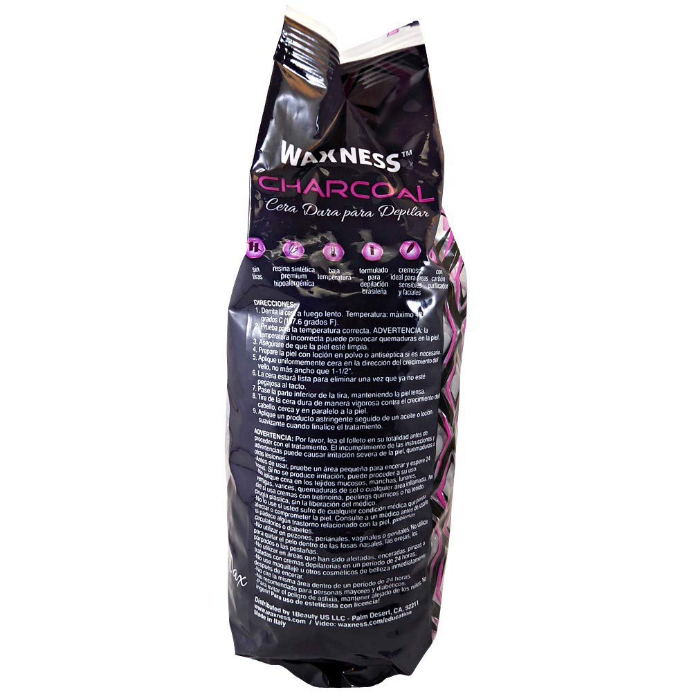 Waxness Wax Necessities Polymer Blend Luxury Hard Wax Charcoal 2.2 Pound