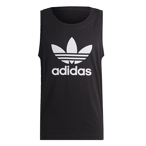 adidas Originals Men's Adicolor Classics Trefoil Tank Top, Black, Medium