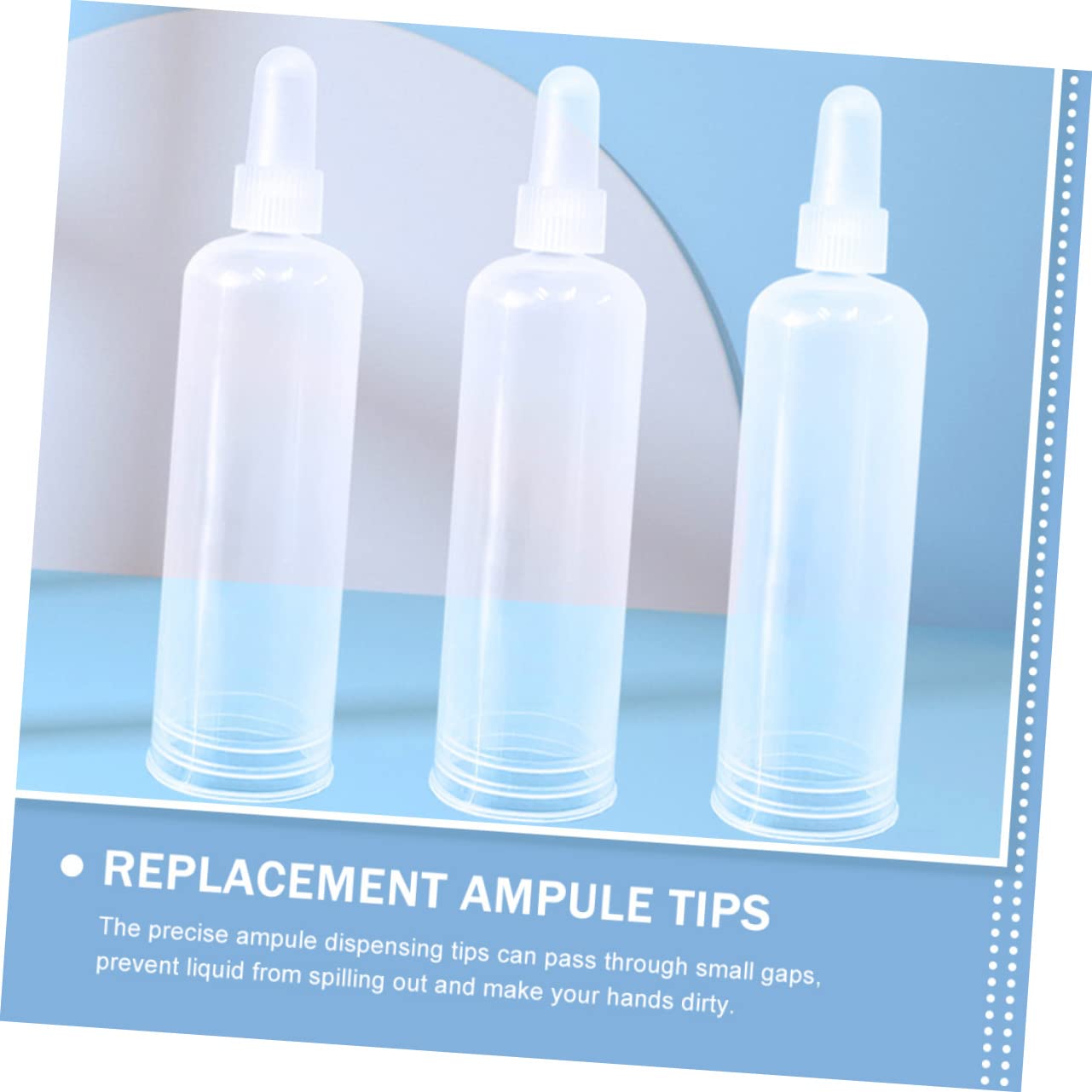 Beavorty 50pcs Ampoule set plastic ampule tips replacement ampule tips ampule dispensing tips applicator tips caps plastic bottle cutter ampule applicator tips bottle tips mini box cover
