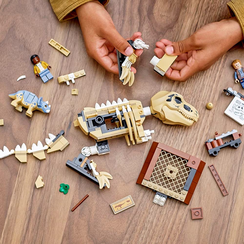 LEGO Jurassic World T. rex Dinosaur Fossil Exhibition 76940 Building Kit; Cool Toy Playset for Kids; New 2021 (198 Pieces)