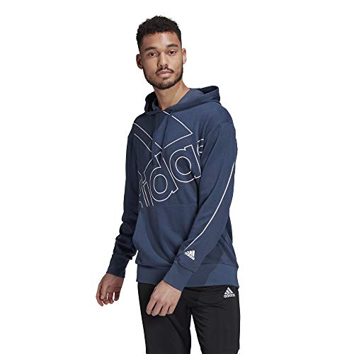 adidas Favs Hoodie, Crew Navy/White, Small