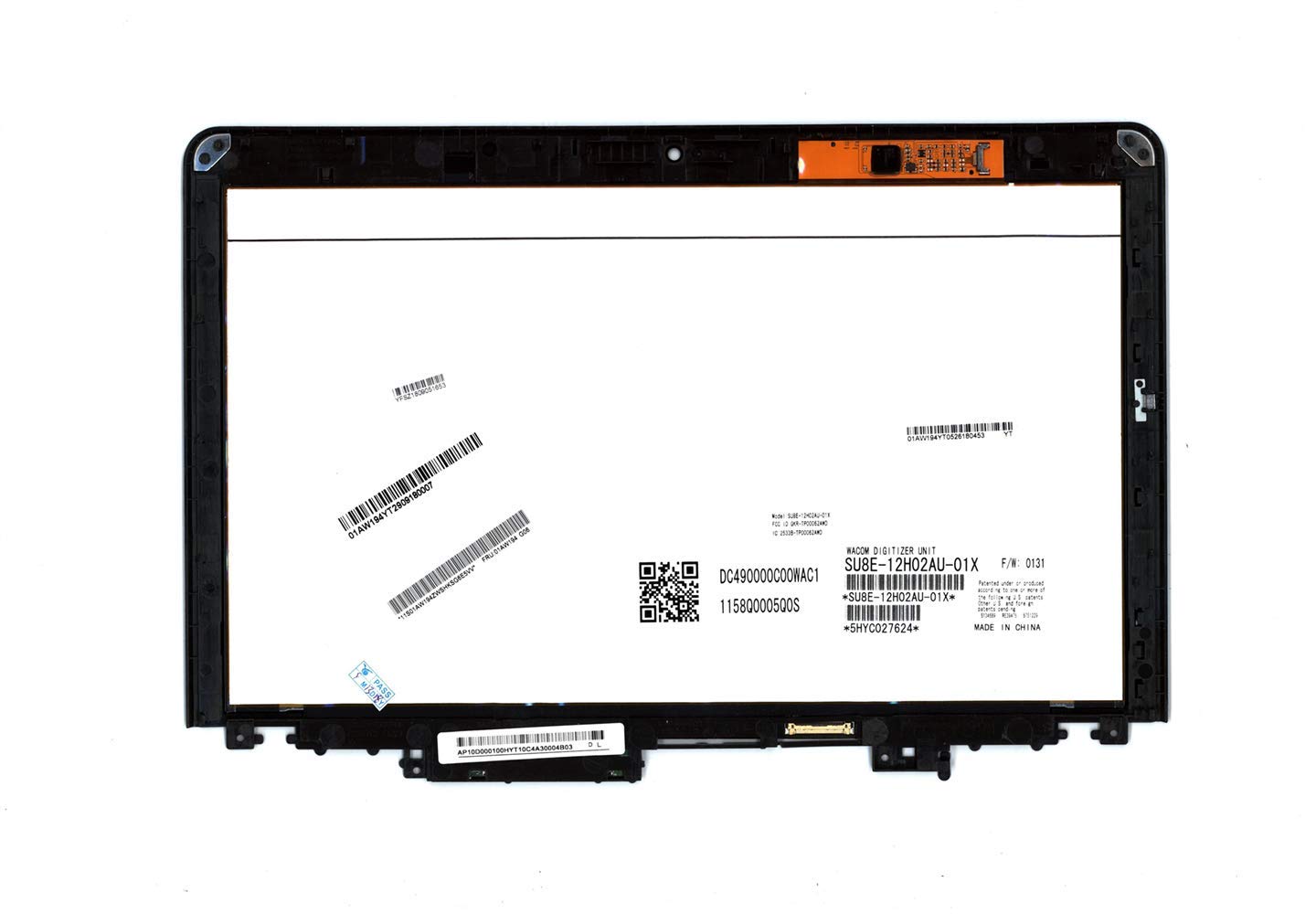 Screen Expert 12.5" FHD 1920x1080 IPS LCD Panel LED Touch Screen Display with Bezel Frame Assembly for Lenovo Thinkpad Yoga S1 FRU:04X5607