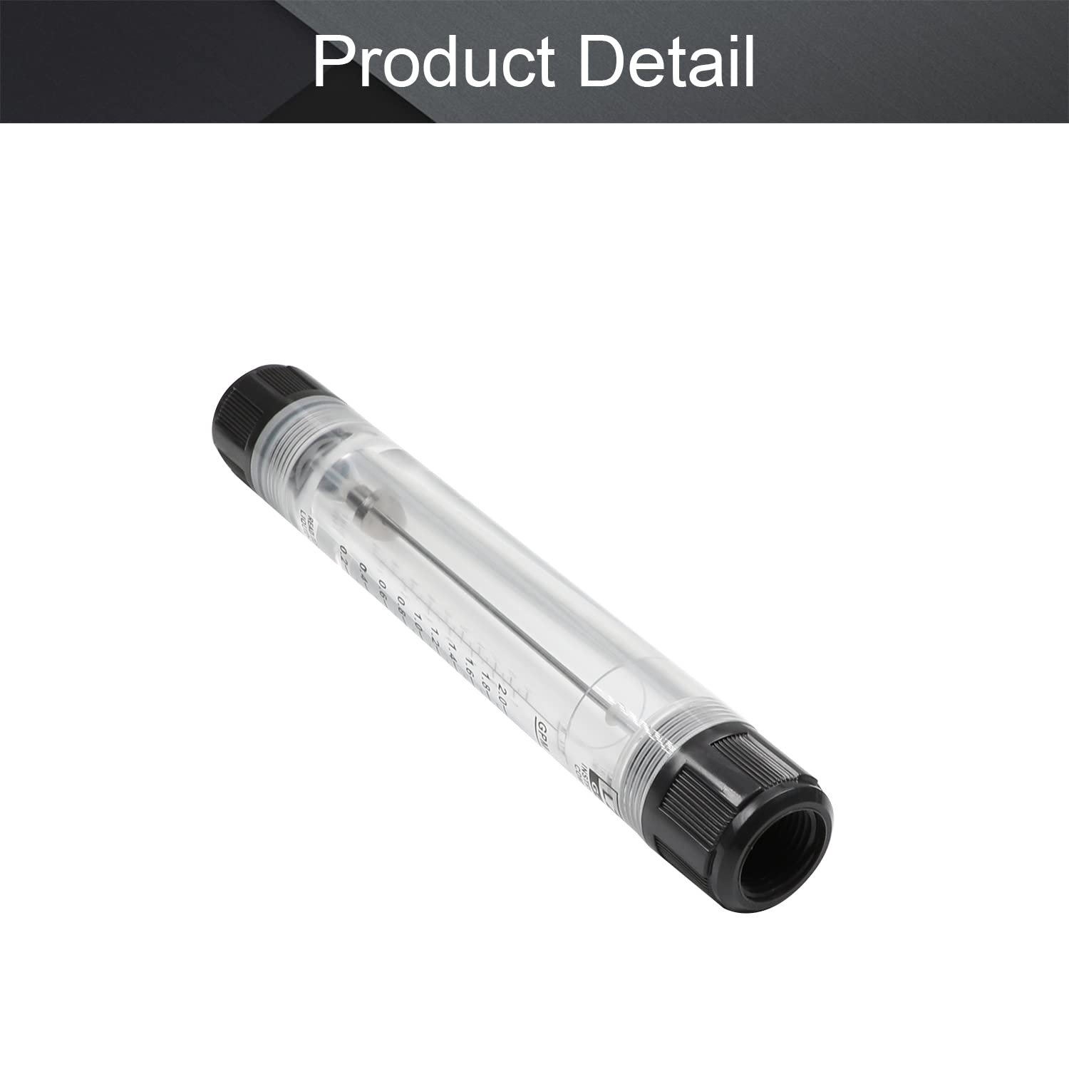 Othmro 0.2-2GPM Organic Glass Panel Type Water Flow Meter LZT-15G 1pcs