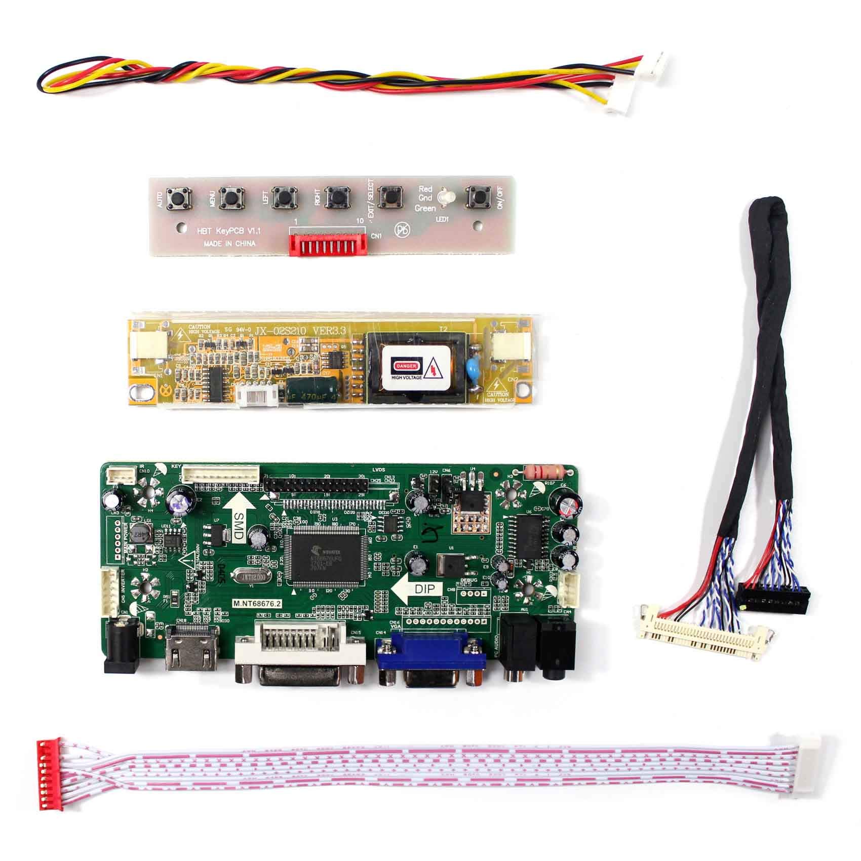 VSDISPLAY HD-MI VGA Audio LCD Controller Board for 18.5" 1366x768 2ccfl Backlight 30pin LVDS LCD, Such as M185XW01 M185WX1-501 LP185WH1 M185B1 G185XW01 V0 V185V1-L02/L03/L11 HT185WX1-100