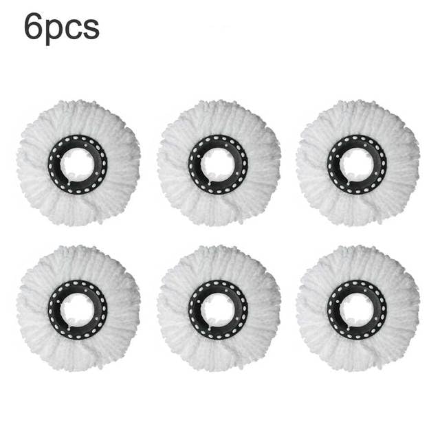 The Perfect Part Mop Heads - Pack of 6 Mop Head Replacement, Microfiber Mop Head for Floor Cleaning, 6.5" Heavy Duty Durable & Easy to Install Mop Heads Replacements for Home & Commercial Use
