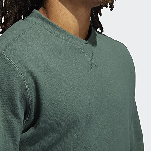 adidas Golf Men's Go-to Crew Sweatshirt, Green, Medium