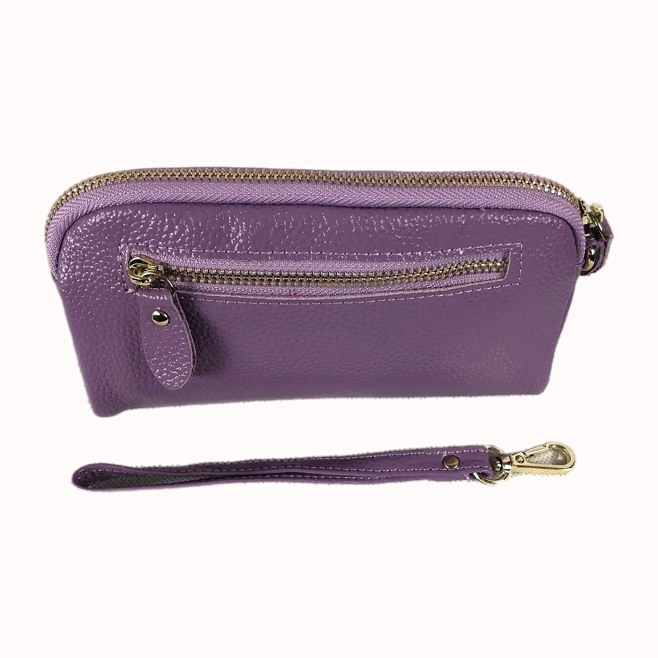 Women's Genuine Leather Wristlet Clutch Cell Phone Purse