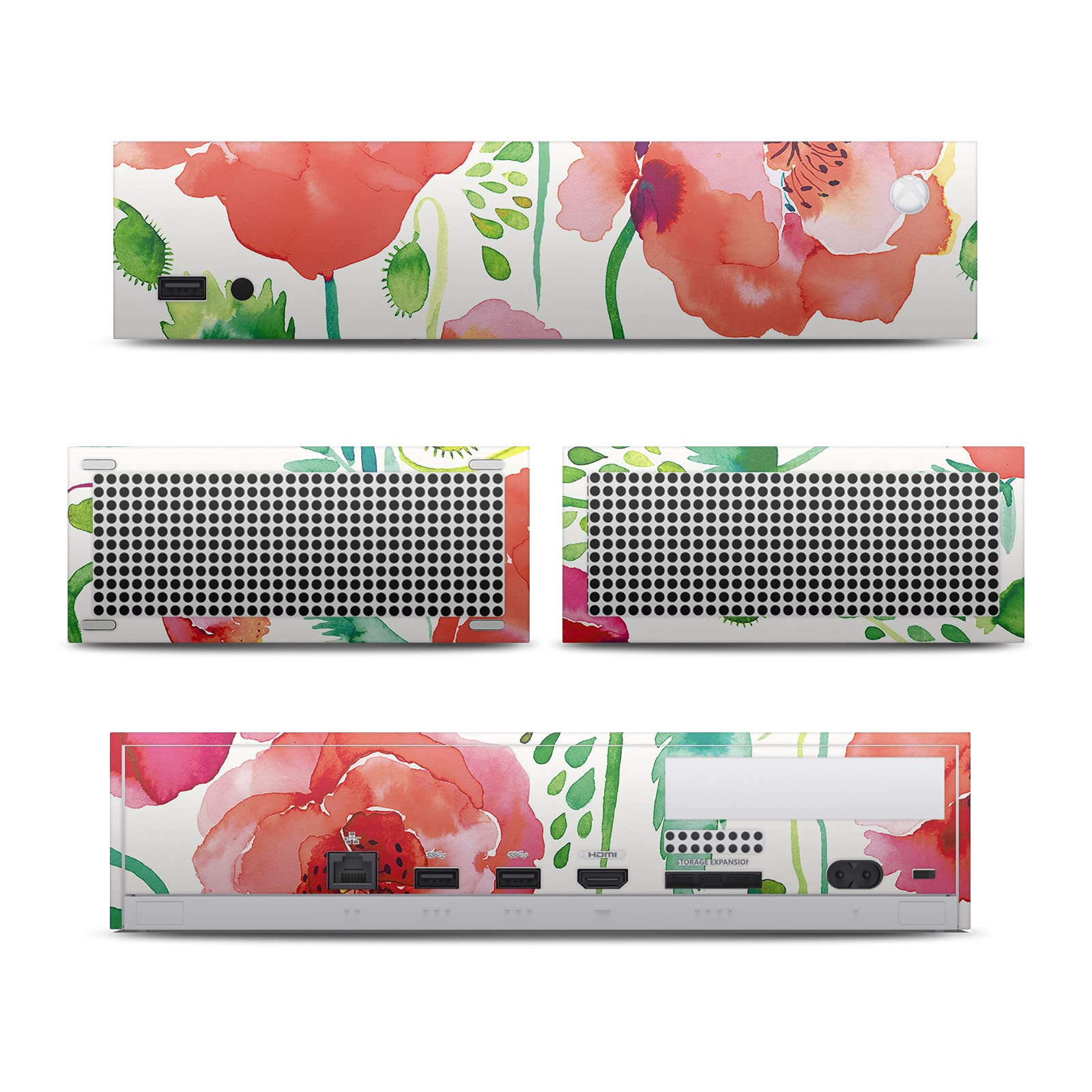 Head Case Designs Officially Licensed Ninola Red Flower Art Mix Matte Vinyl Sticker Gaming Skin Decal Cover Compatible with Xbox Series S Console and Controller Bundle