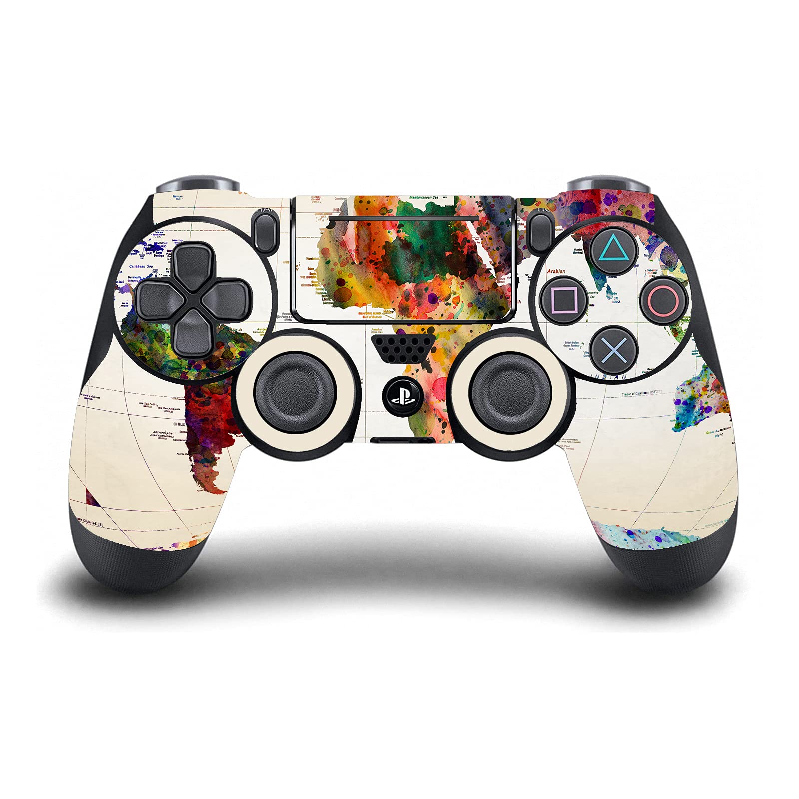 Head Case Designs Officially Licensed Mark Ashkenazi Map Of The World Art Mix Matte Vinyl Sticker Gaming Skin Case Cover Compatible With Sony PlayStation 4 PS4 Slim Console and DualShock 4 Controller