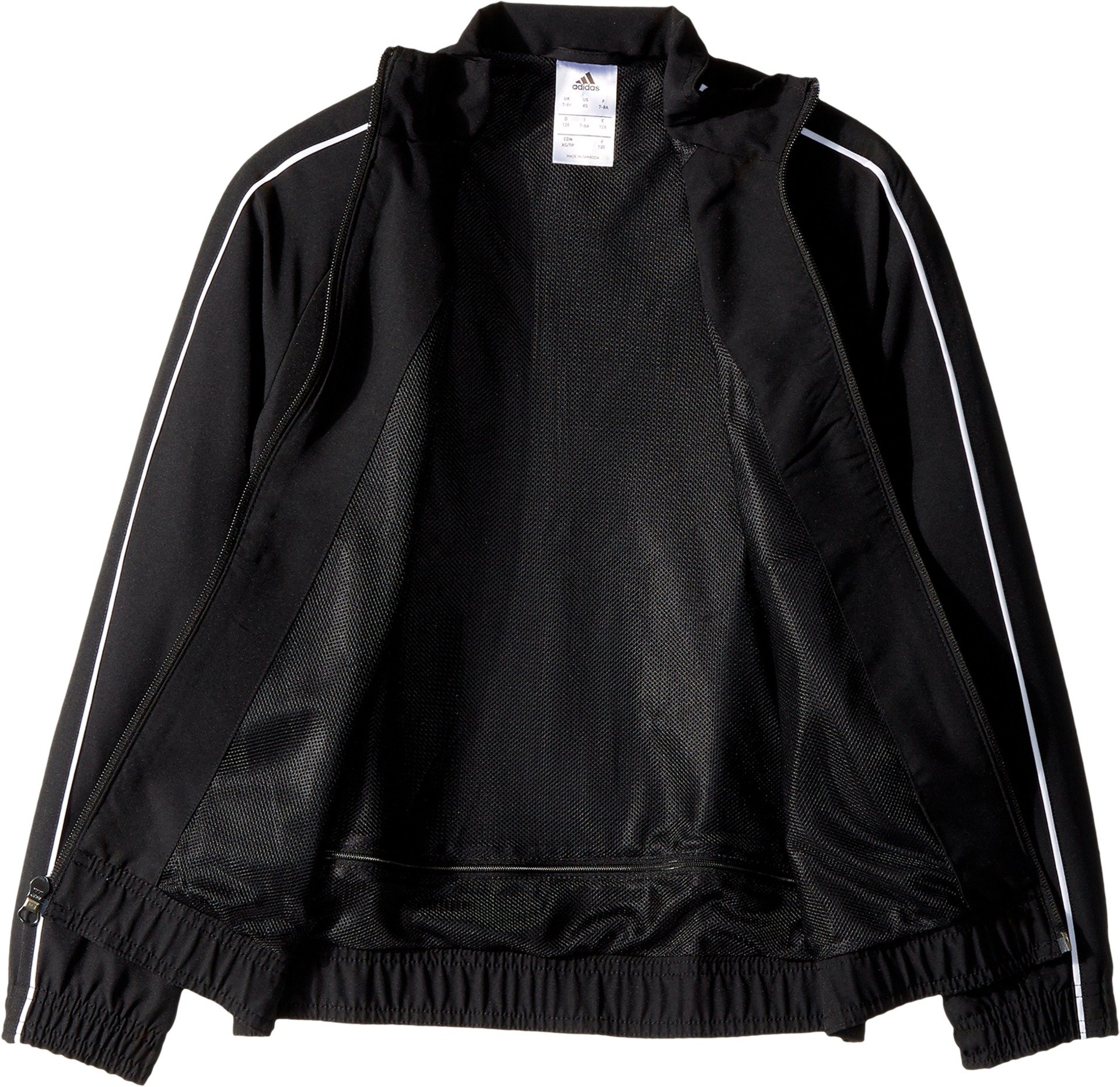 adidas Juniors' Core 18 Soccer Presentation Jacket, Black/White, X-Large
