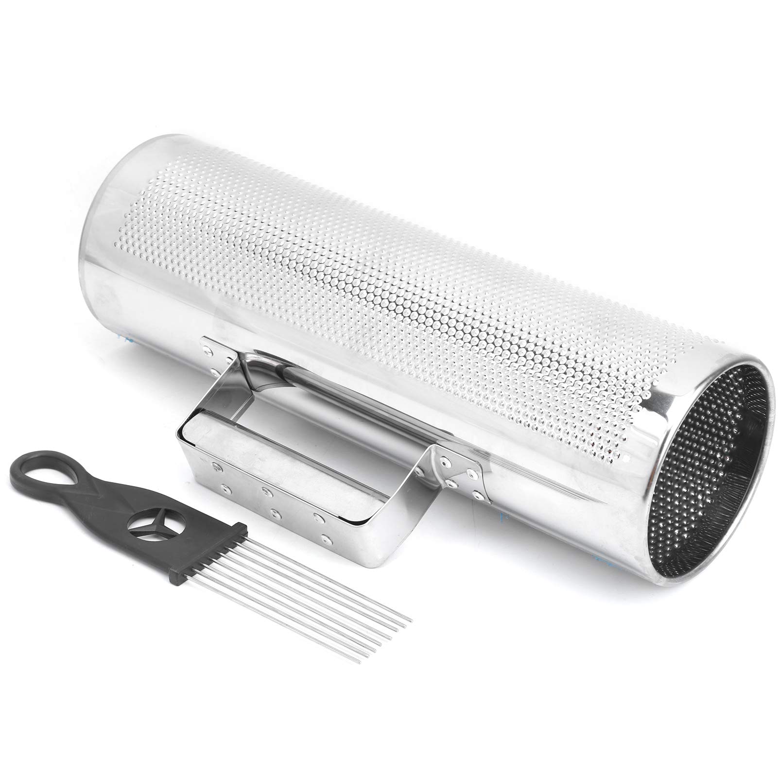 Guiro Shaker with Scraper 4x12in Type A Metal Guiro Shaker Percussion Instrument Music Teaching Aids