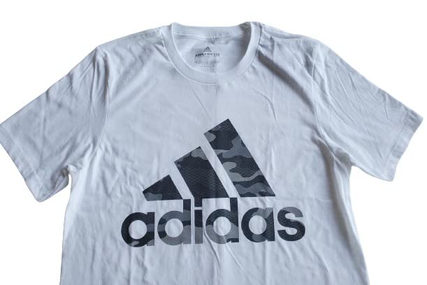 adidas Badge of Sport Texture Camo TEE Mens White T-Shirt Size XLarge