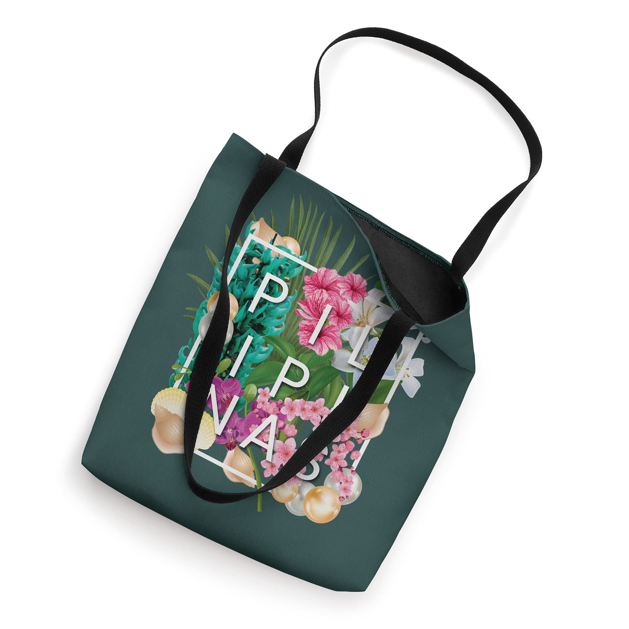 Flowers of Philippines, Pilipinas Word Art - Filipino Pride Tote Bag