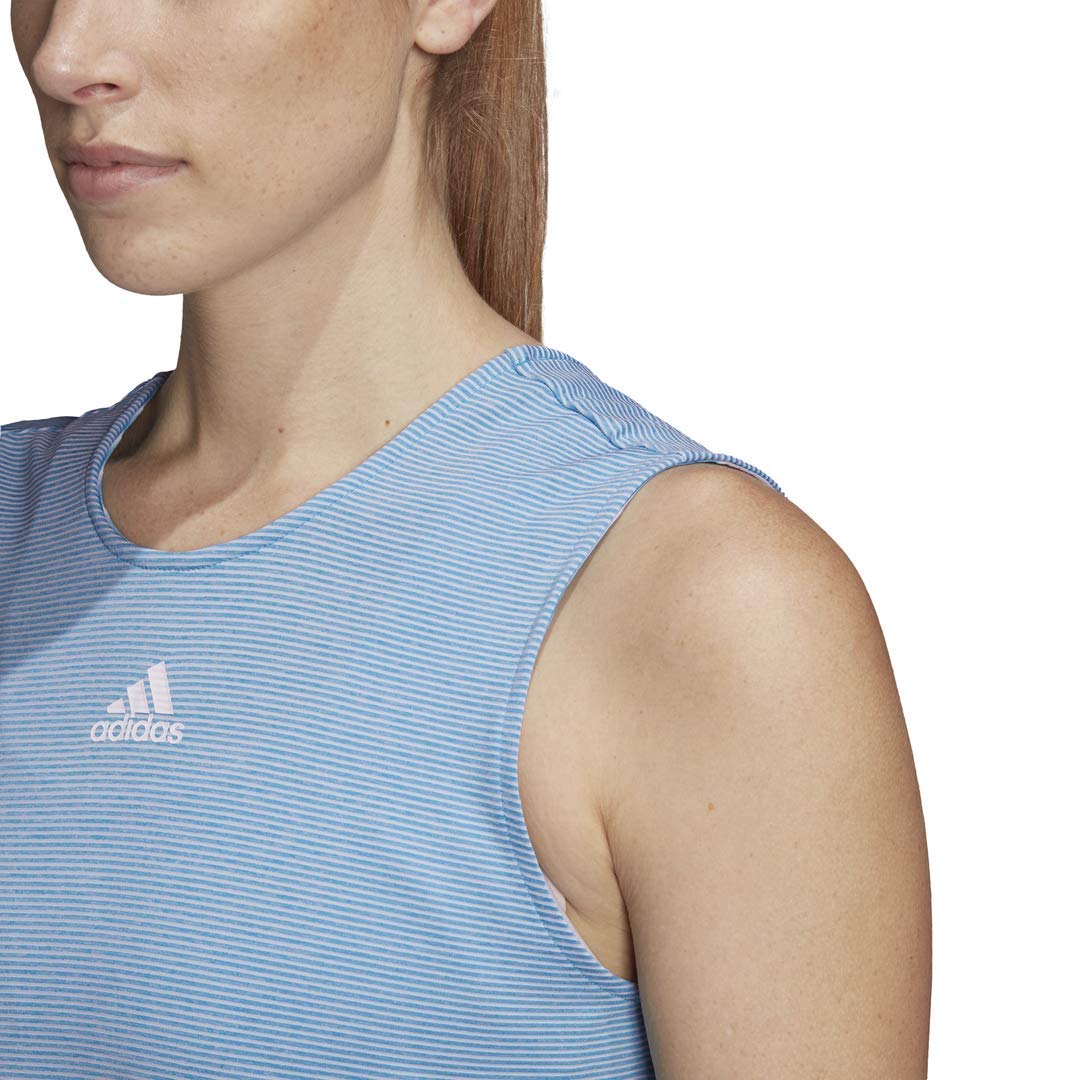 adidas Women's Tennis Camo Tank Primeblue Easy Blue/White Small