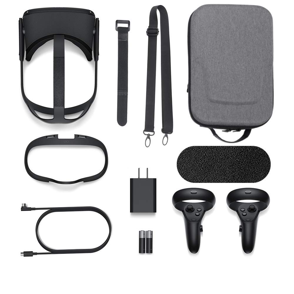 CrustPro Fashion Travel Case for Oculus Quest VR Gaming Headset and Controllers Accessories Waterproof Carrying Bag (Grey)