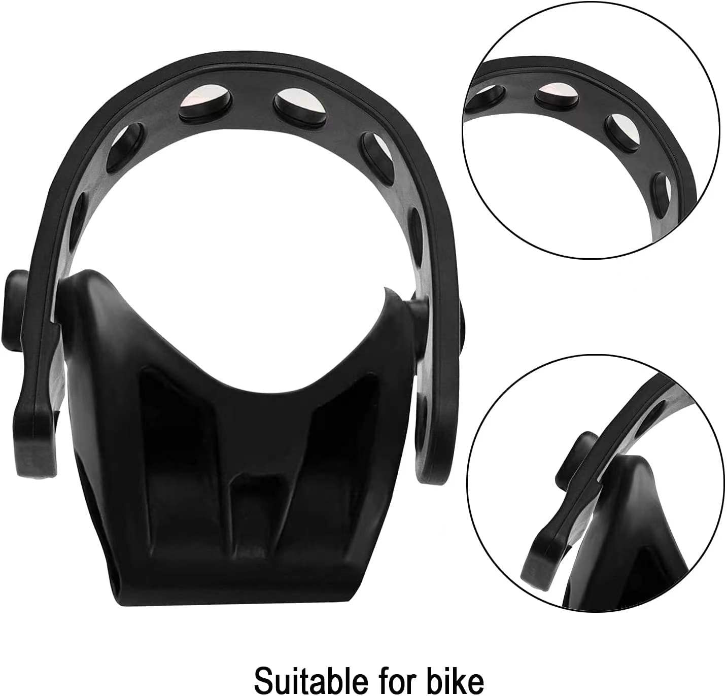 ASENDIWAY 6Pcs/Set Bike Rack Straps Replacement Bicycle Hitch Strap Cradle Bike Carrier Mount Rubber Strap Black Spare Hooks Car Racks Accessories Truck Hitch Fit 1" Diameter Tubes