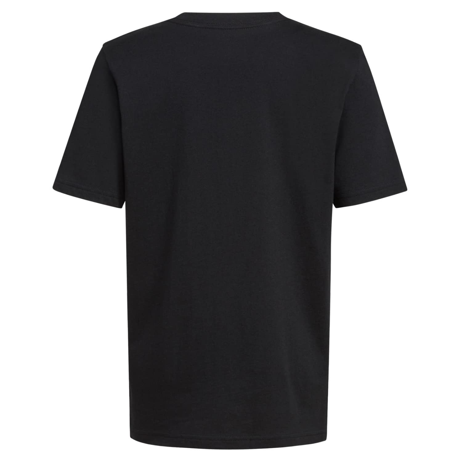 adidas Boys' Big Short Sleeve Cotton BoS Ghost Logo T-Shirt, Alumina, S(8)