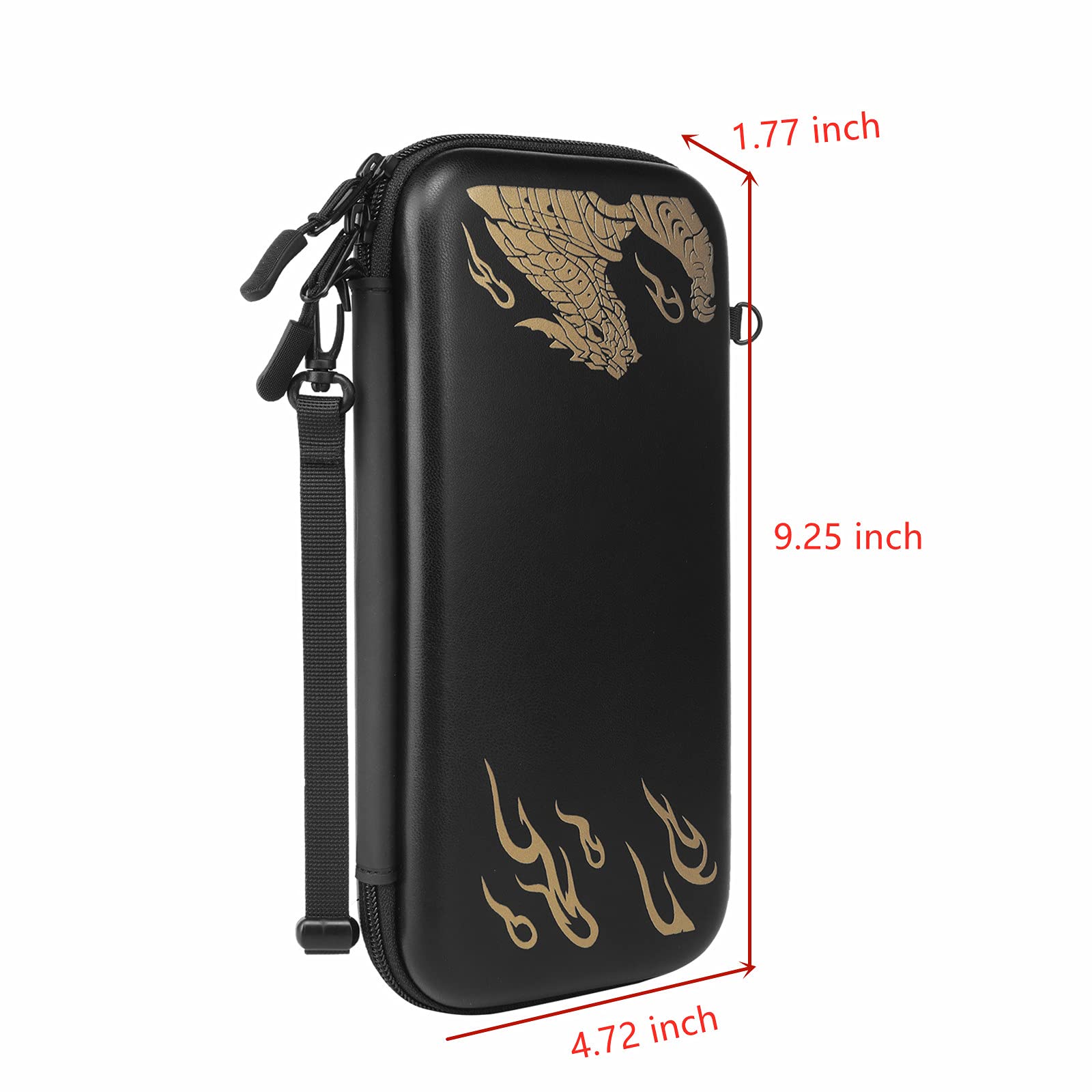 Flyekist Carrying Case for Nintendo Switch Lite - Monster Hunter Rise Theme - Portable Travel Protective Hard Storage Bag Soft Lining with 8 Game Card Slots for Switch Lite & Accessories