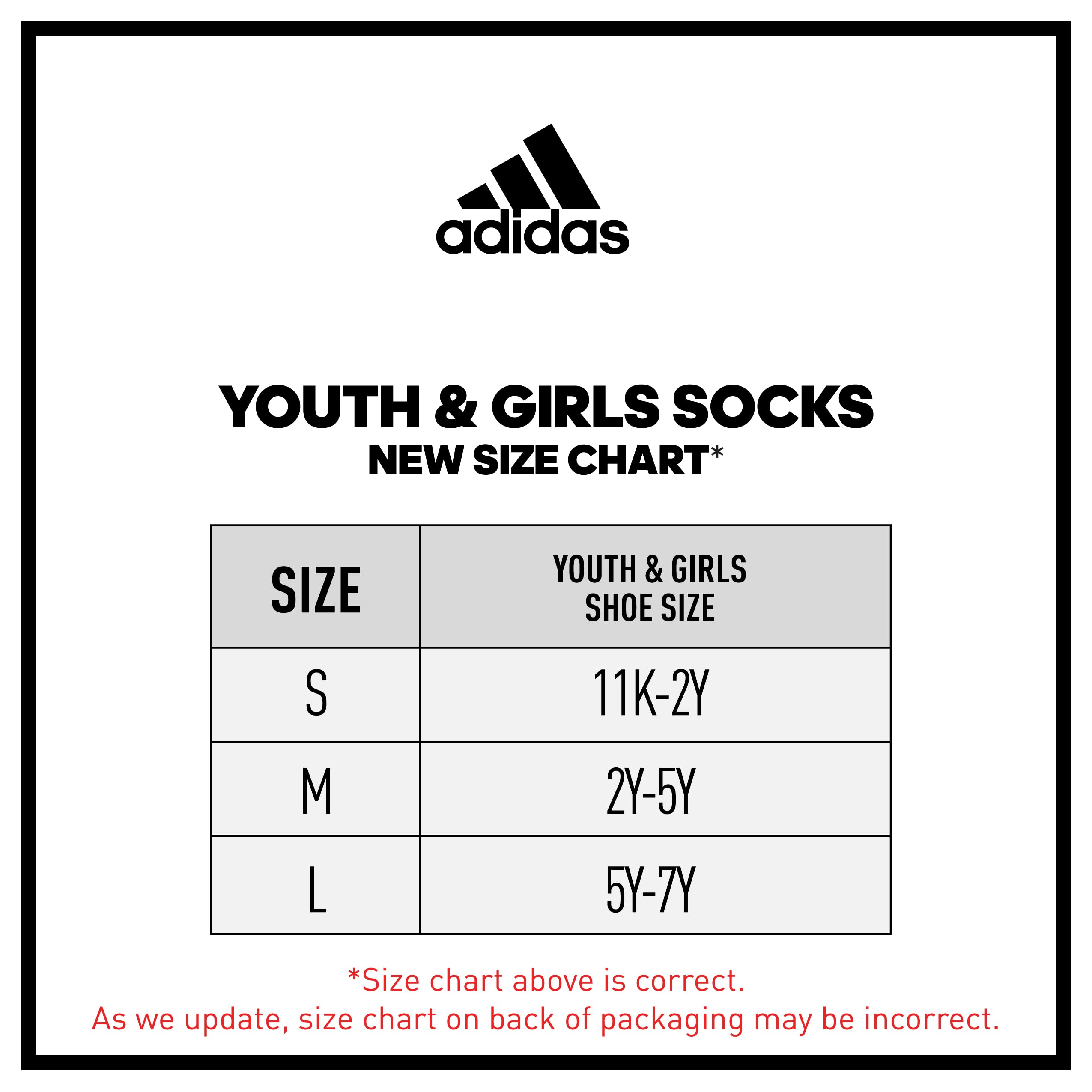 adidas Boys' Youth Blocked Linear II 6-Pack Quarter, Black/Onix Grey/Scarlet Red, Medium