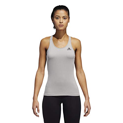 adidas Women's Training Performer Baseline Tank Top, Medium Grey/Black, X-Large