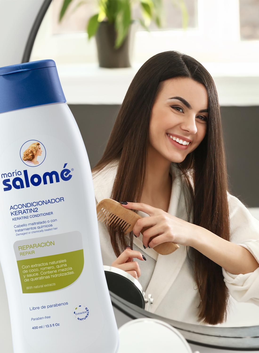 O-CONNMaria Salome Acondicionador Keratin2 Conditioner 400ml 13.5 fl Oz
