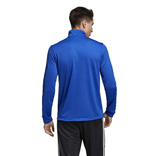 adidas Men's Core 18 Soccer Training Sweatshirt, Bold Blue/White, Large