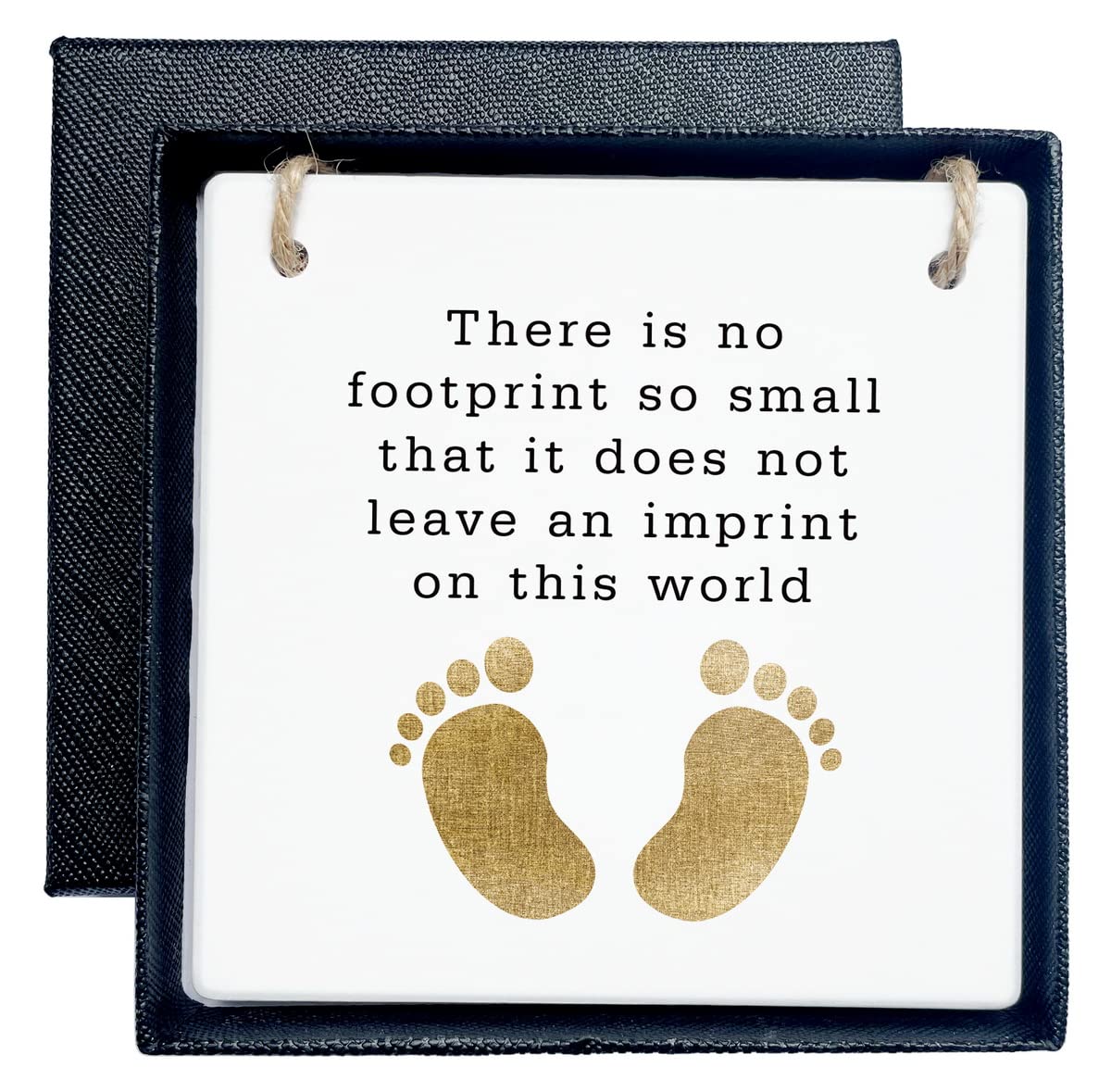 Baby Loss Keepsake, No Footprint So Small That it Does Not Leave An Imprint On This World, Hanging Ceramic Sign Décor, Loss of Loved One, Ceramic Keepsake, Miscarriage Support Gift, Loss of Baby