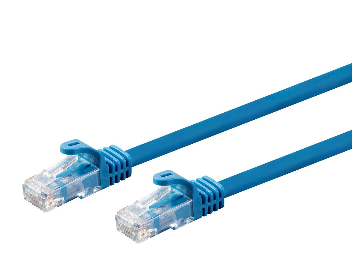 Monoprice Cat6 50ft Blue CMP Patch Cable UTP Solid 23AWG 550MHz Pure Bare Copper Snagless RJ45 Entegrade Series Ethernet Cable