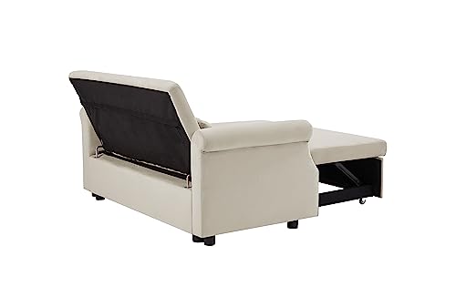 FULife Sleeper Sofa Chair Bed,Convertible Futon Loveseat Sofá Chair 3-in-1,Adjustable Pullout Chaise Lounge Couch Bed 2 Seaters with Adjustable Back for Living Room Apartment Small Space