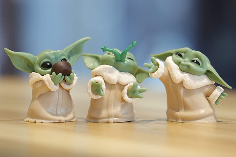 Happay 6PCS Baby Yoda Set, 2.2-Inch Action Figures, Adorable Dolls for Kids, Fun Collectible Toys