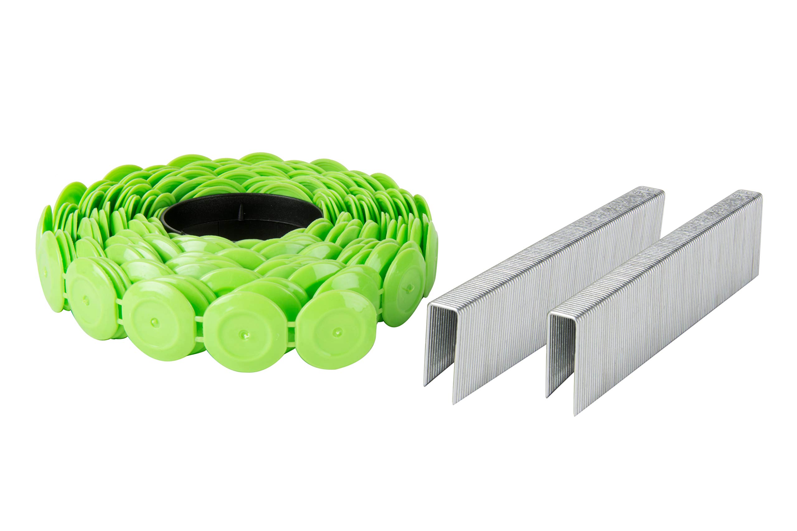 Metabo HPT 18 Ga Galvanized Cap Staples 7/16" Crown 1-1/2" x 18Ga EG Staple & Plastic Cap | 2000 Count (31107SHPT)