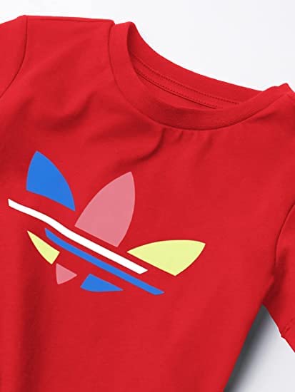 adidas Girl's Cropped T-Shirt Size X-Large Red
