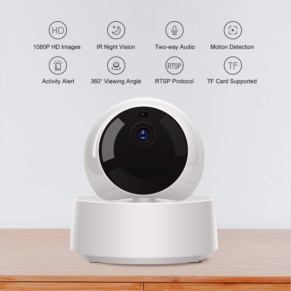 SONOFF 1080P HD Indoor Camera, Smart WiFi Home Security Camera with IR Night Version, Motion Detection, 2-Way Audio, Phone APP Control, Baby Monitor, Cloud Storage, GK-200MP2-B