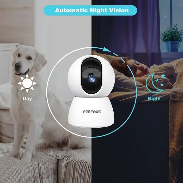 Baby Monitor Security Camera, WiFi Indoor Camera, 360-Degree Smart 1080P Pet Camera for Home Security and Nanny Elderly with Motion Detection, Night Vision, Two-Way Audio (1)