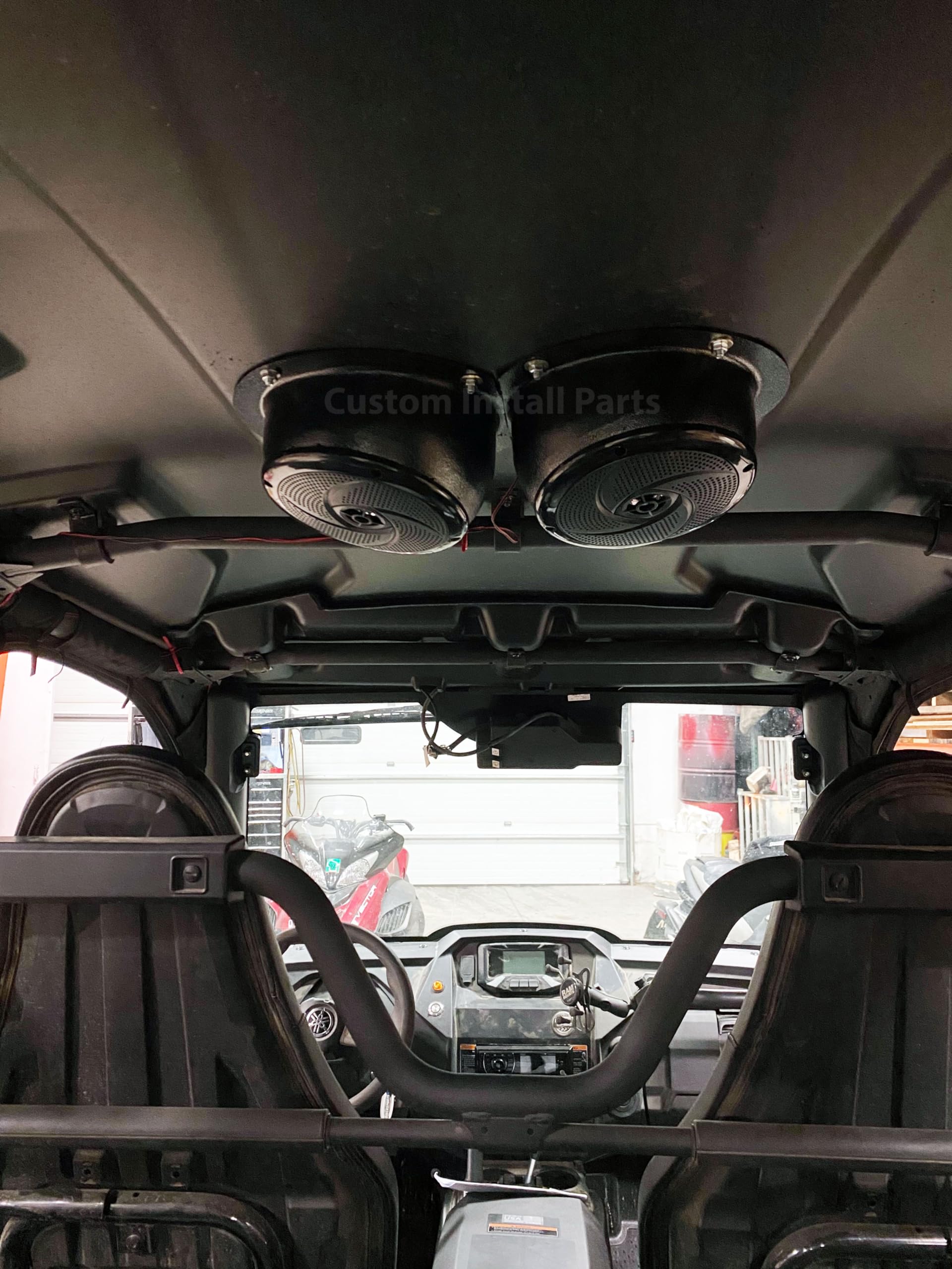 Custom Install Parts Pair of 6.5" Install Universal Angled Speaker Enclosures Boxes Pods Surface Mount