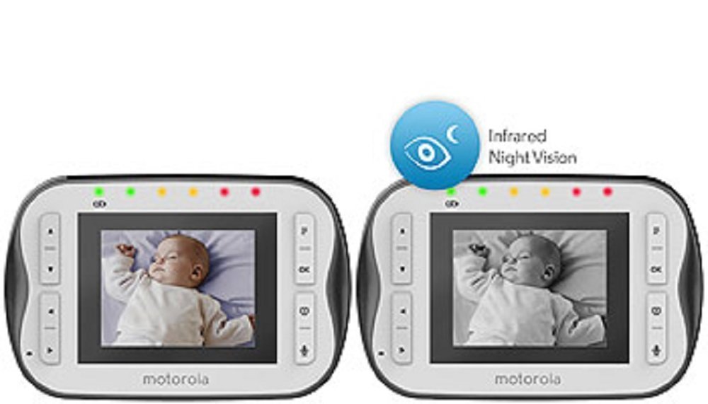 Motorola Digital Video Baby Monitor MBP41S with Video 2.8 Inch Color Screen, Infrared Night Vision, with Camera Pan, Tilt, and Zoom … (2.8" Screen - One Camera)