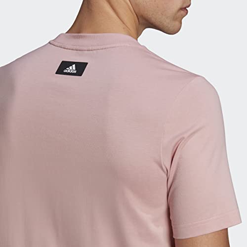 adidas Men's Future Icon 3-Bar Tee, Wonder Mauve, Medium