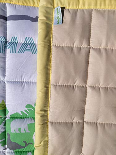 Baby Play Mat, Animals of The World, 60x60 Inches 100% Cotton Machine Washable