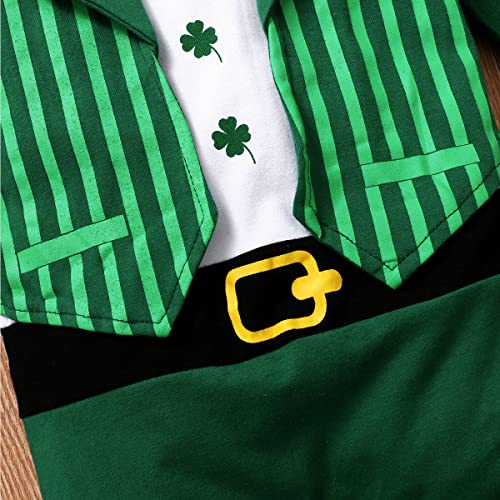 Singcoco Mutiggee Baby Boys St.Patrick's Day shamrock Romper (Green,6-12 Months)