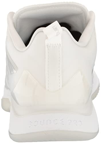 adidas Women's Avacourt Tennis Shoe, White/White/Silver Metallic, 9
